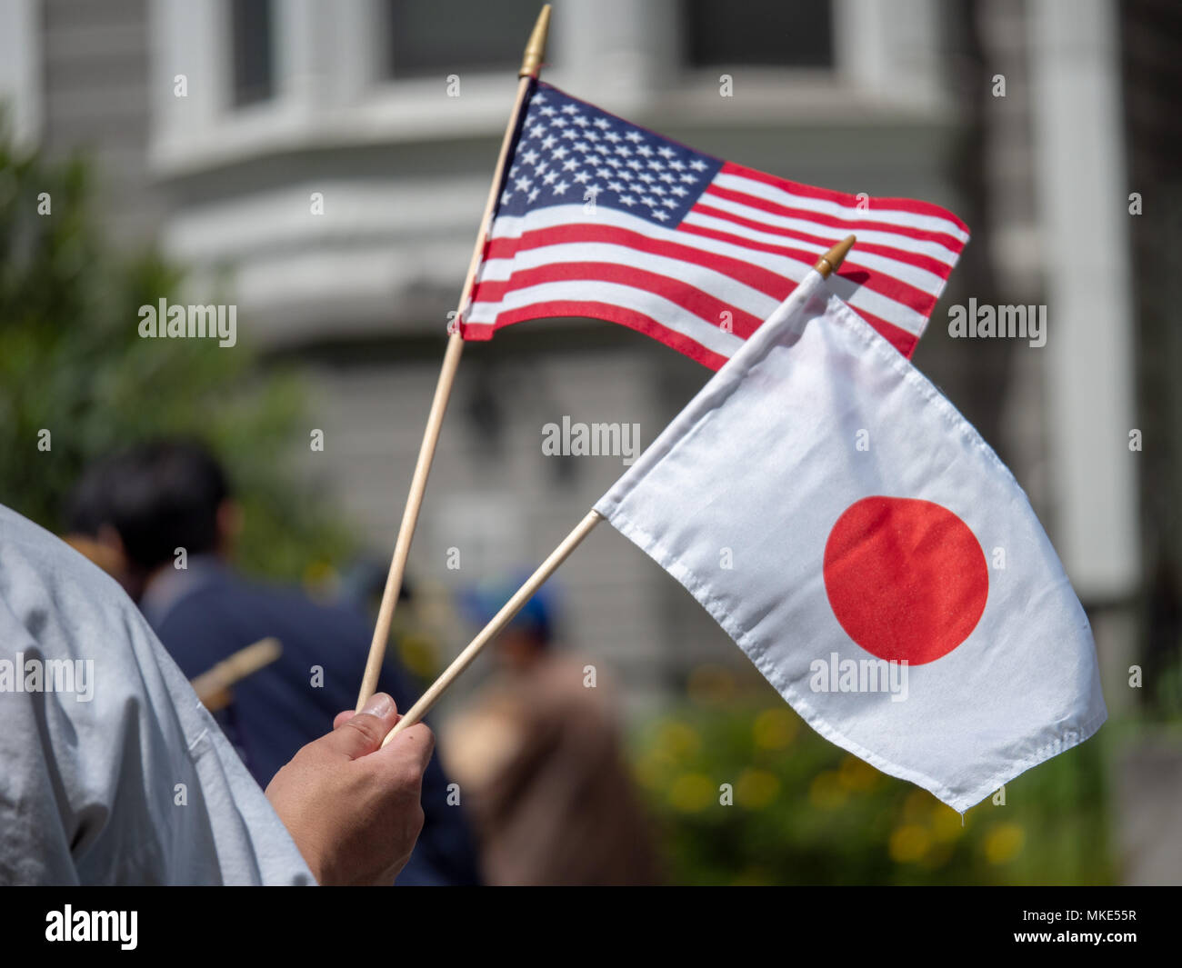 Handheld flag hi-res stock photography and images - Alamy