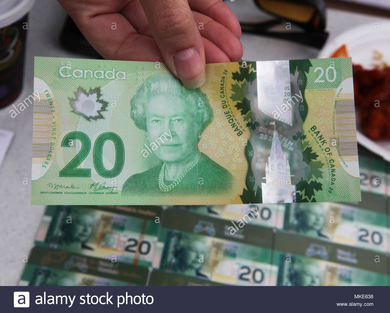 Twenty Dollar Bill Canada Stock Photos & Twenty Dollar Bill Canada ...