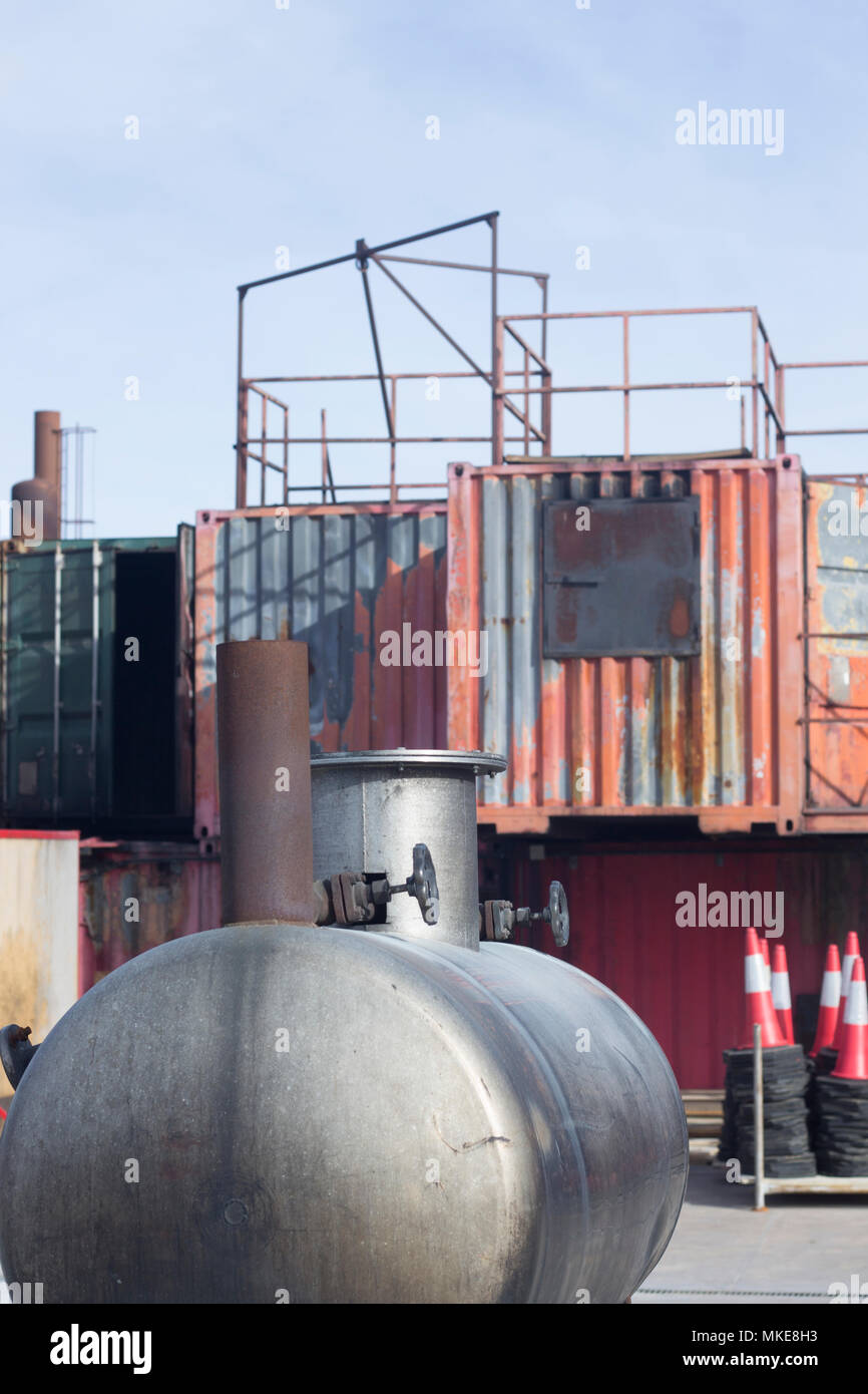 Fire station firefighter training equipment used by fireman to simulate ...