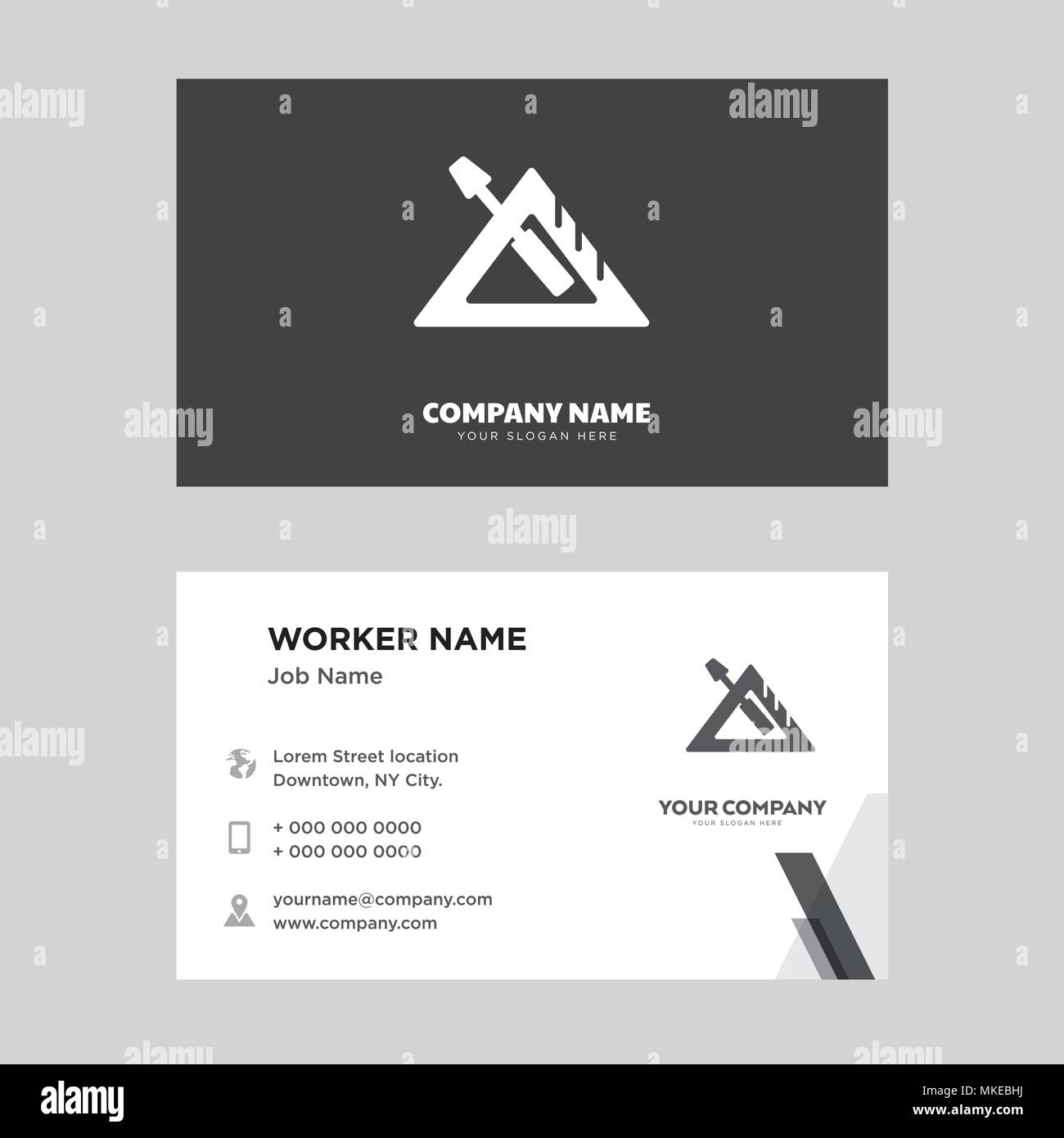 Protractor business card design template, Visiting for your company ...