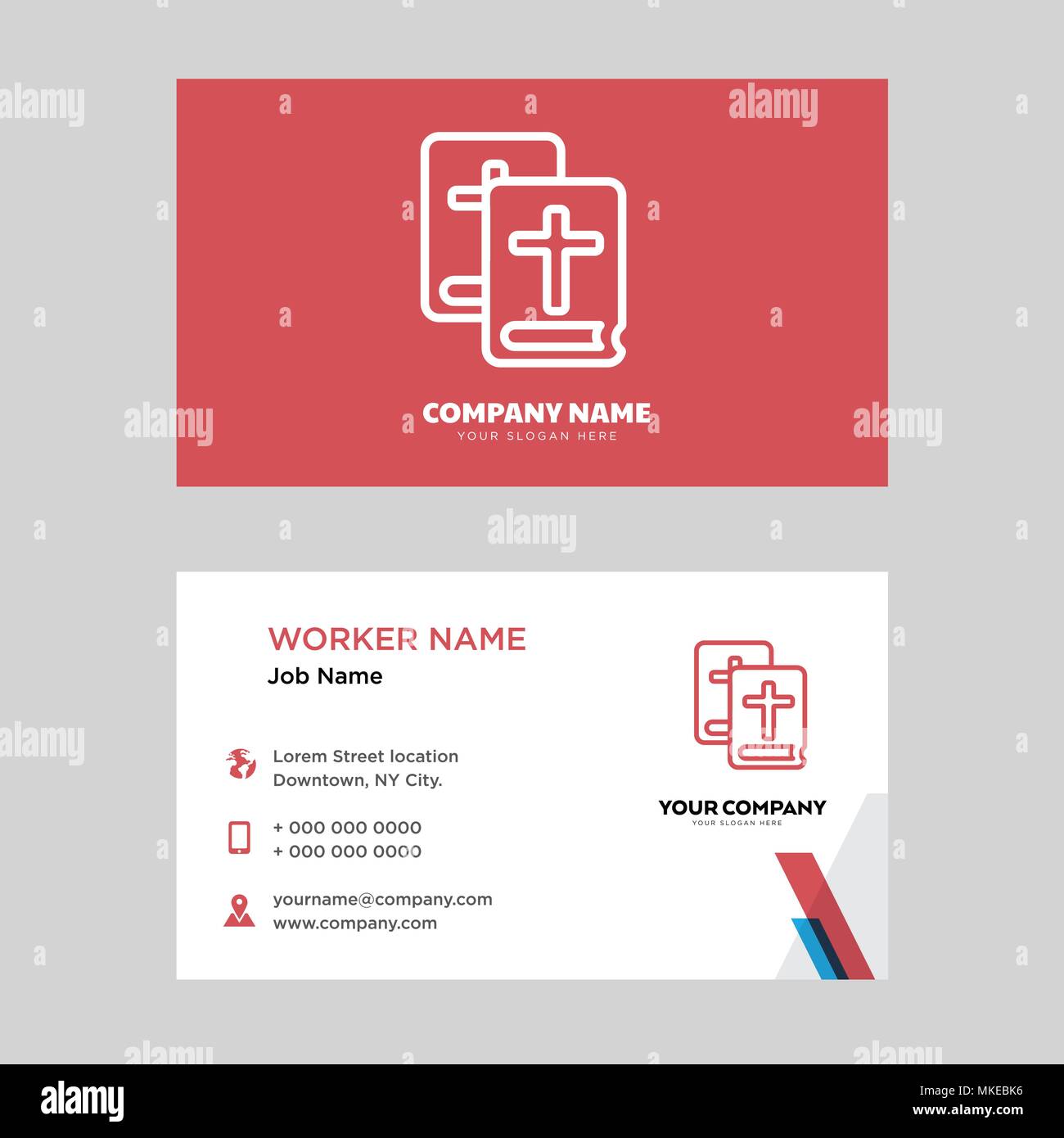 Bible business card design template, Visiting for your company, Modern ...