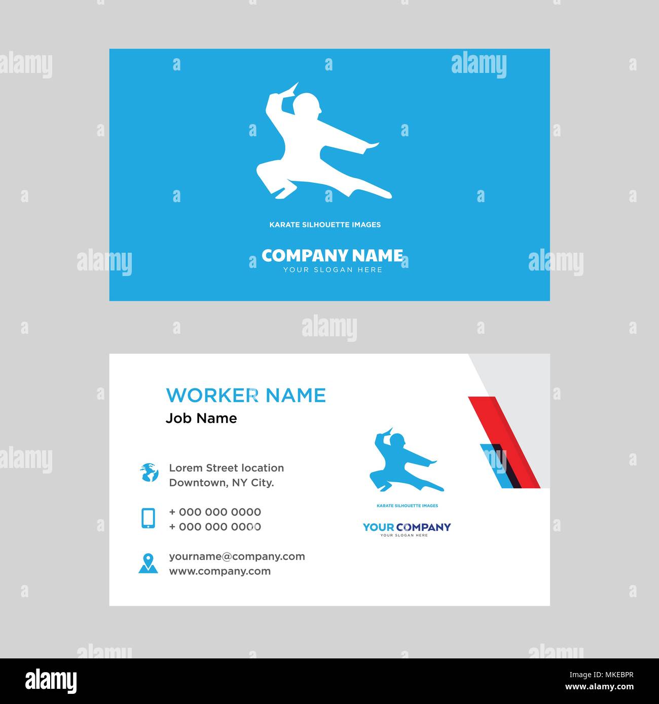 karate business card design template, Visiting for your company, Modern ...