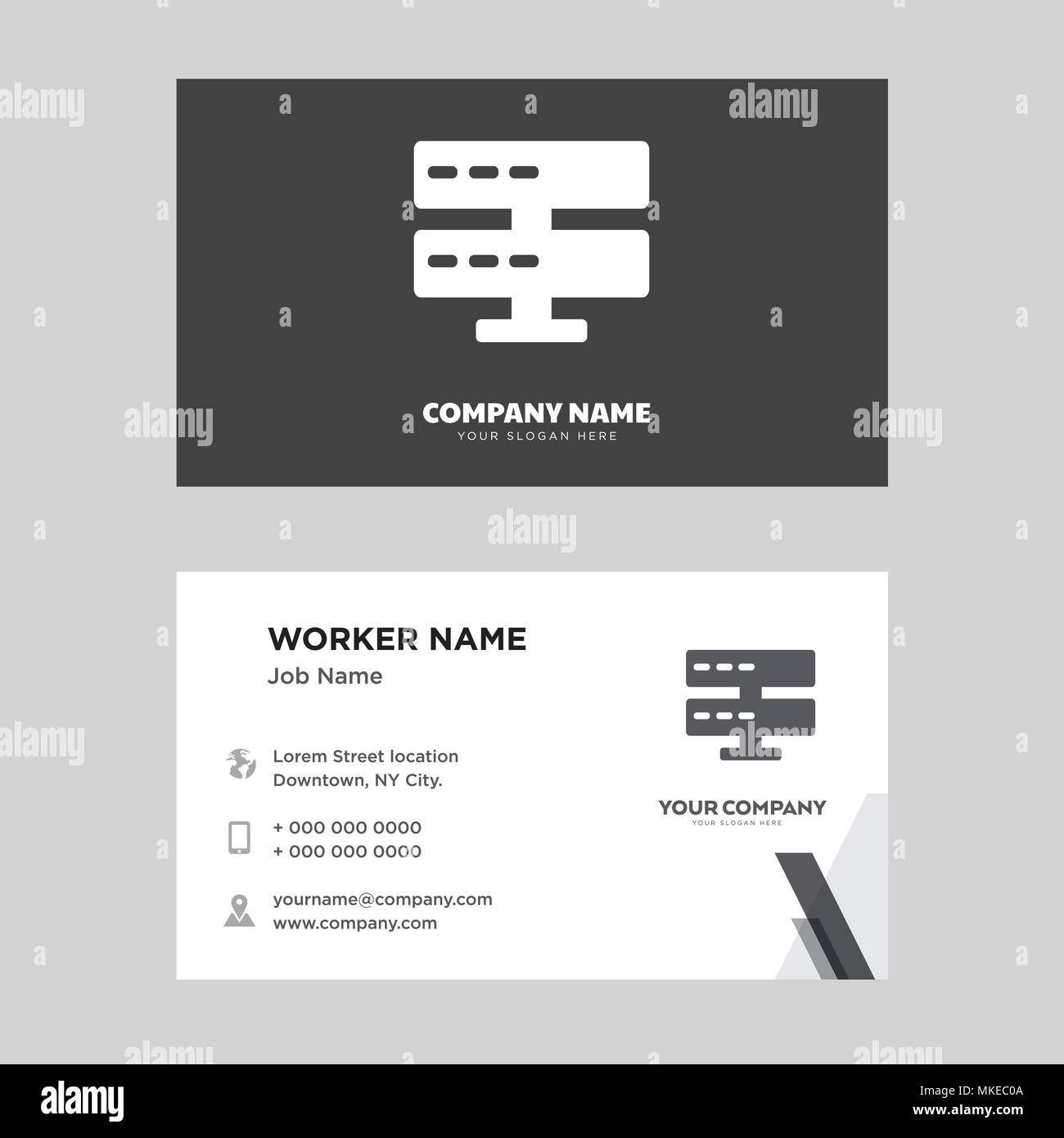 Server business card design template, Visiting for your company, Modern ...