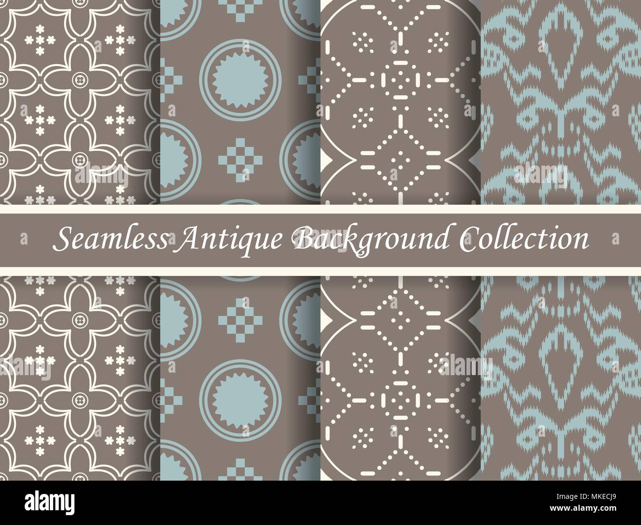 Antique seamless elegant brown tone background image collection, four ...