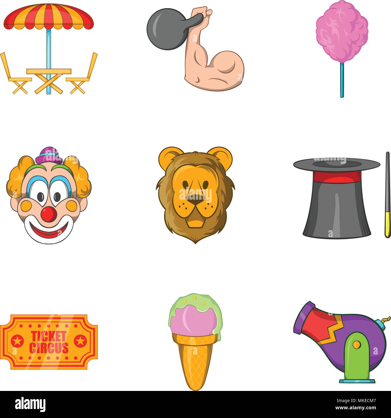 Tame the beast icons set, cartoon style Stock Vector Image & Art - Alamy