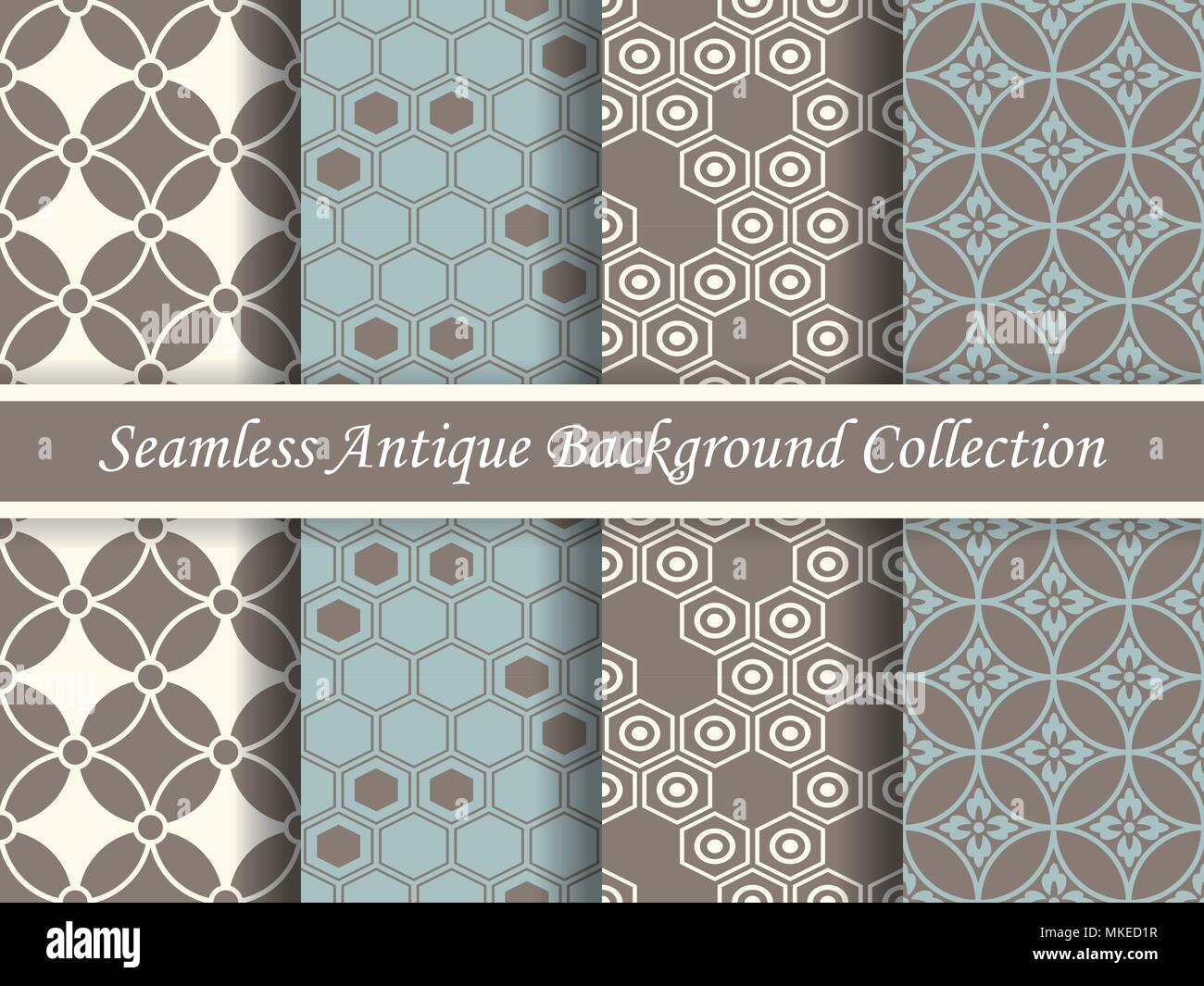 Antique seamless elegant brown tone background image collection, four ...
