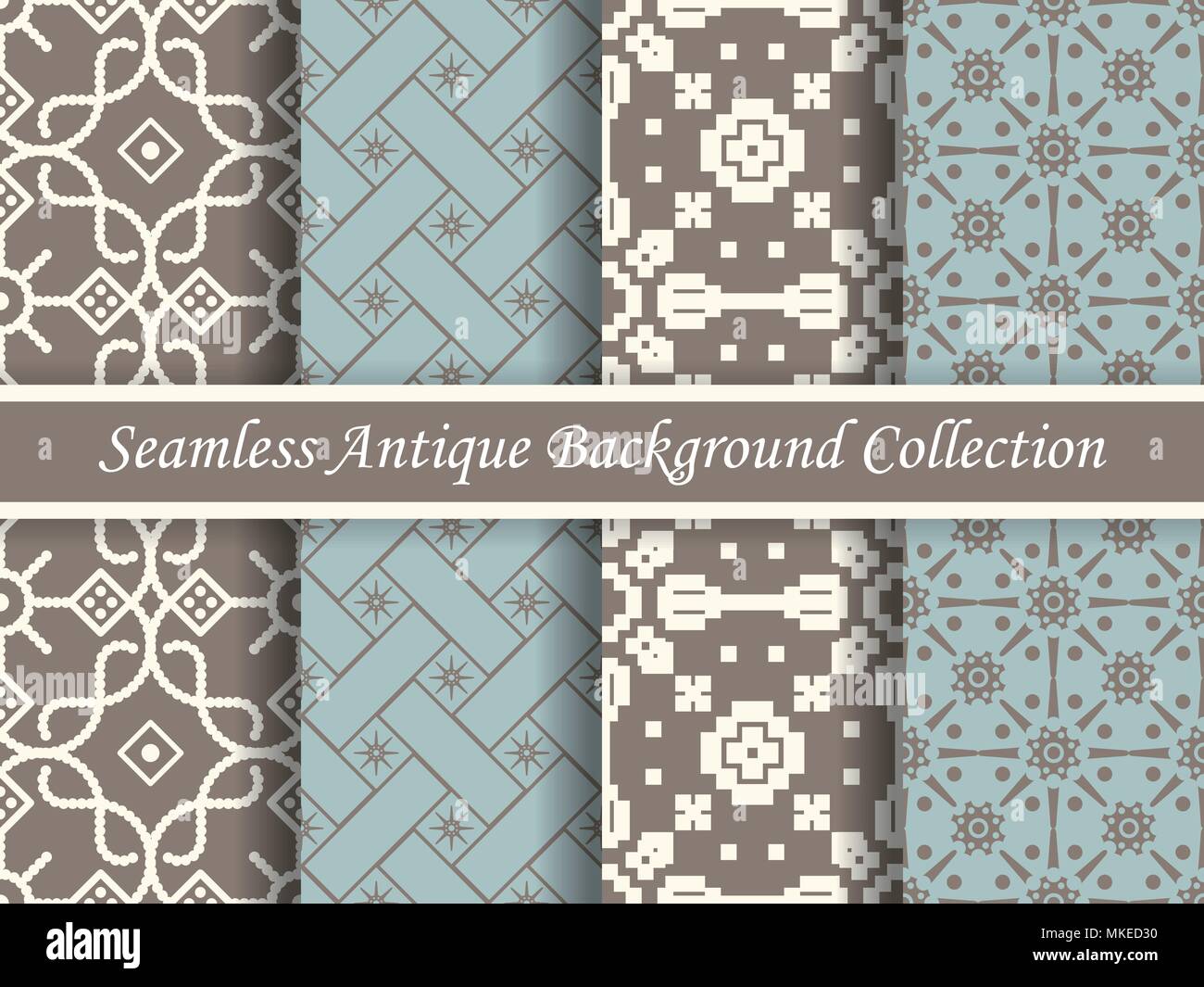 Antique seamless elegant brown tone background image collection, four ...
