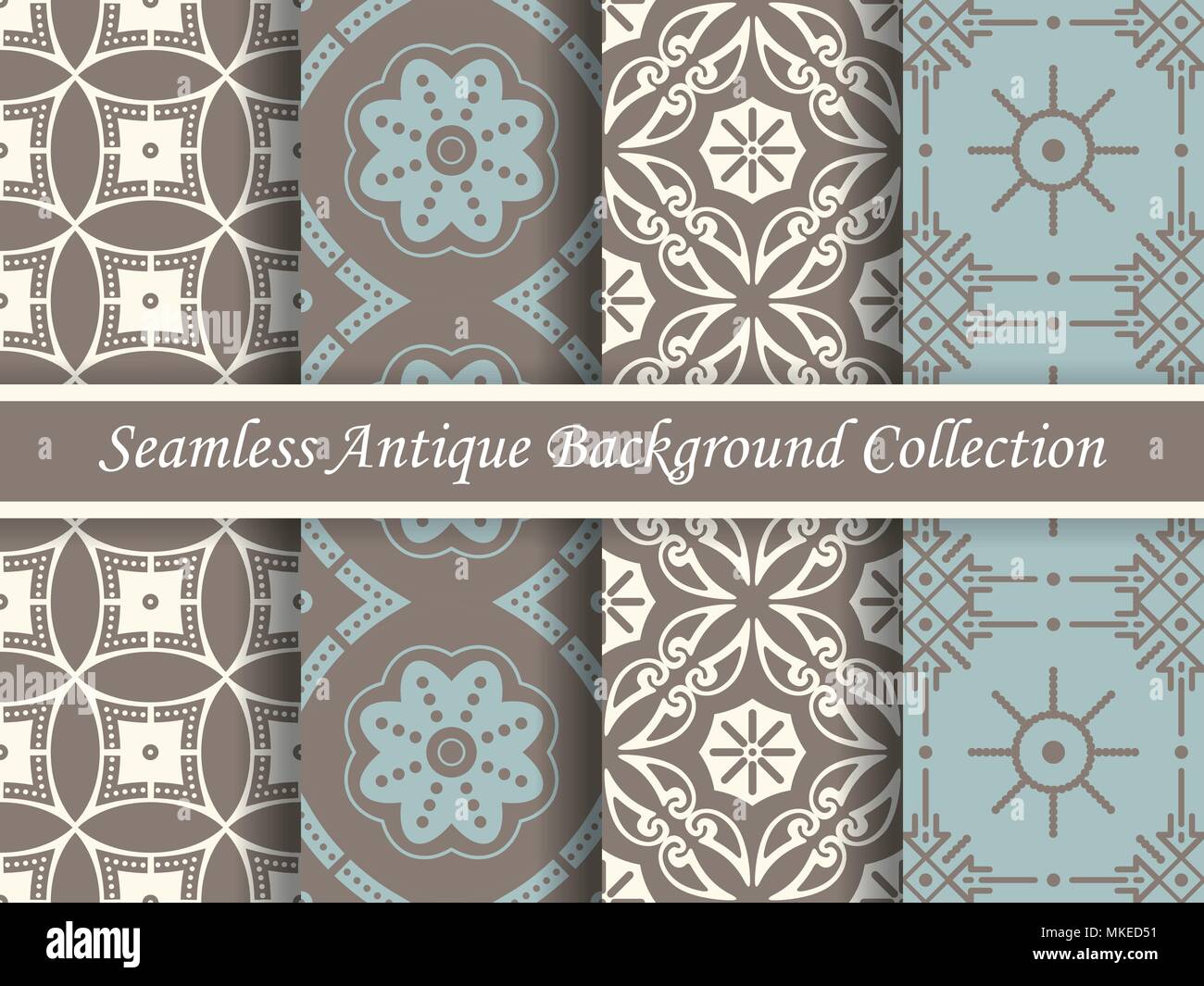 Antique seamless elegant brown tone background image collection, four ...