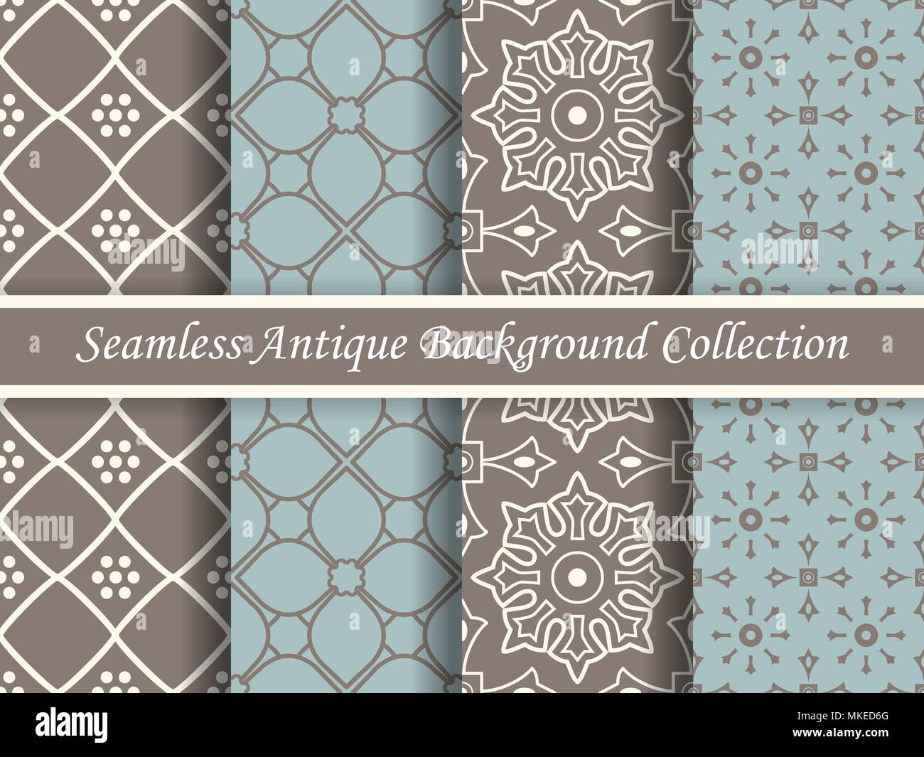 Antique seamless elegant brown tone background image collection, four ...