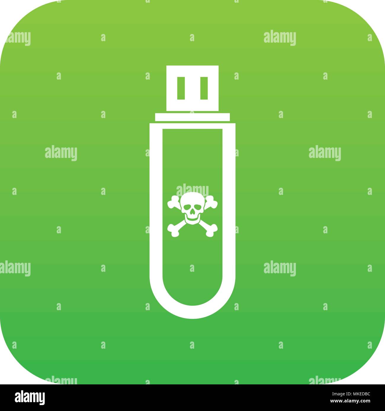 Infected USB flash drive icon digital green Stock Vector Image & Art ...