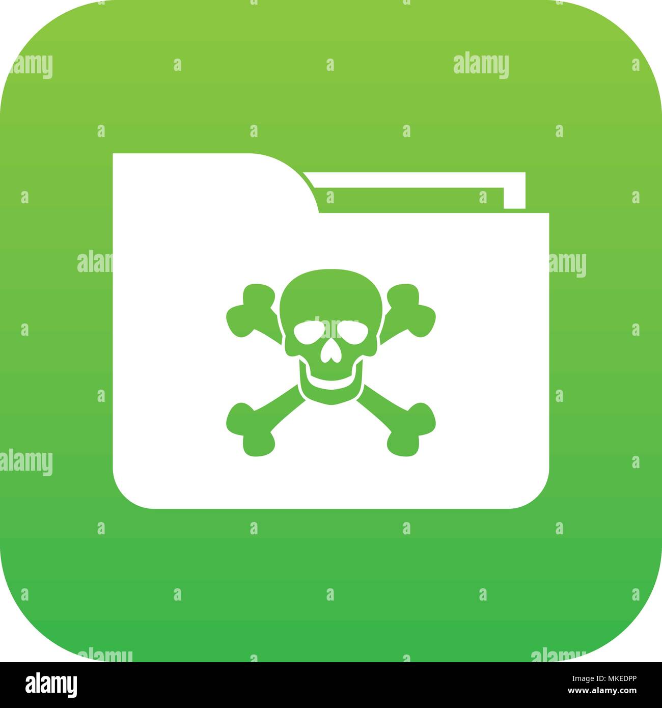 File folder with a skull icon digital green Stock Vector Image & Art ...