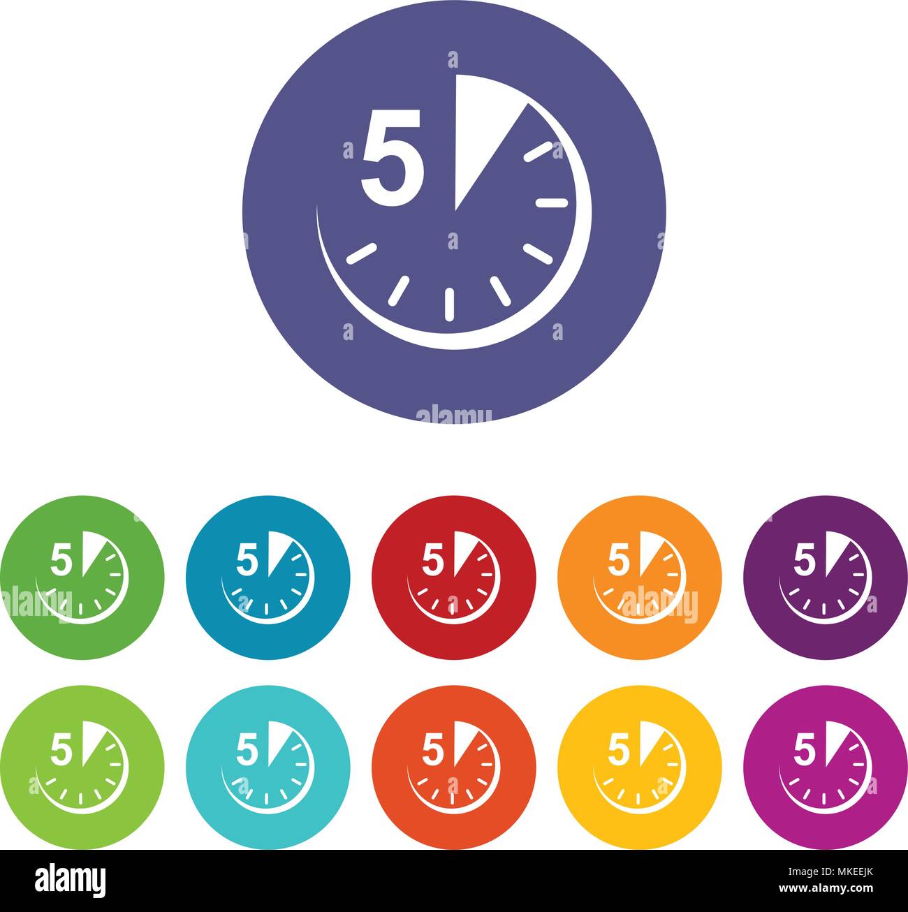 5 minutes icon, simple style Stock Vector Image & Art - Alamy
