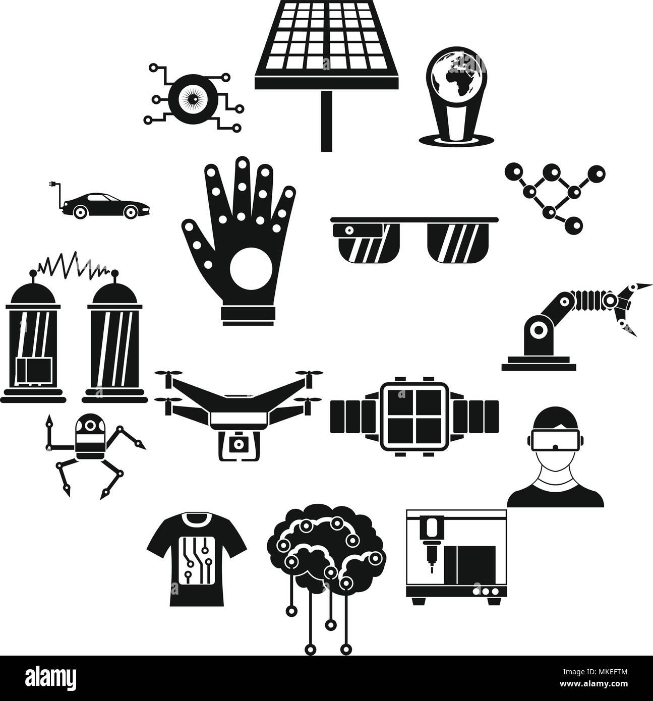 New technologies icons set, simple style Stock Vector Image & Art - Alamy