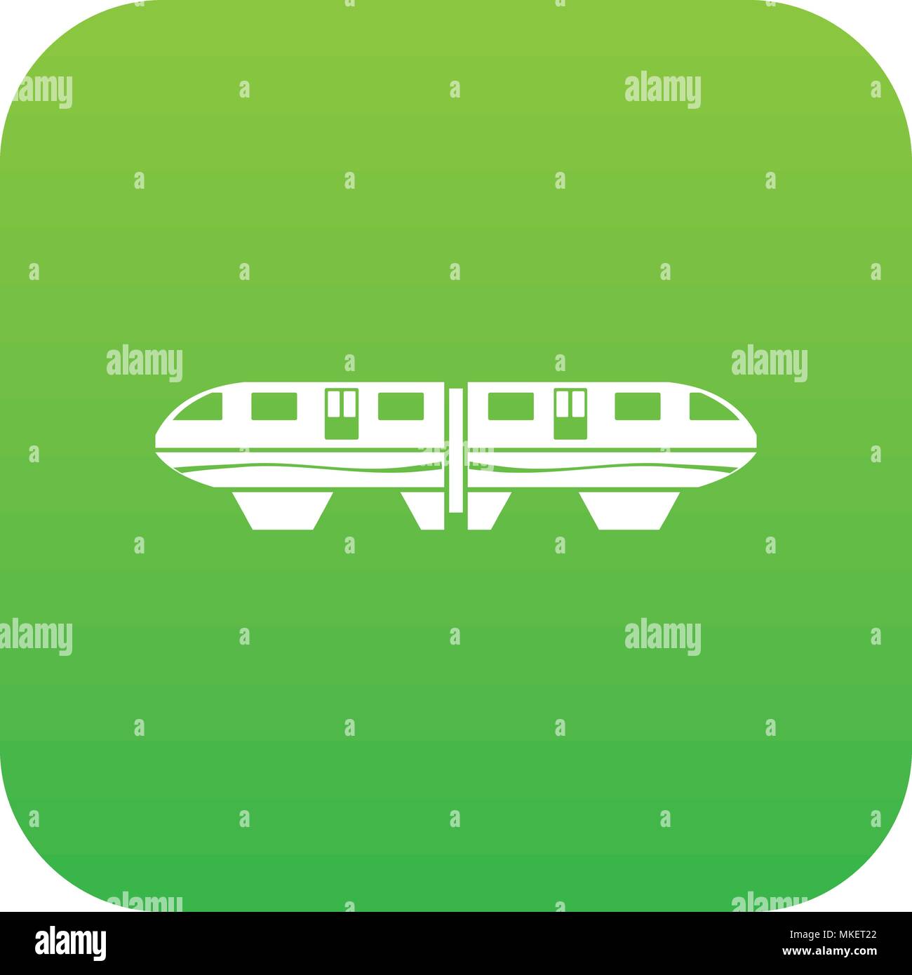 Monorail train icon digital green Stock Vector Image & Art - Alamy