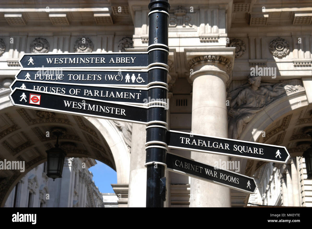 London street signs pointing out the location of many of the wonderfull ...