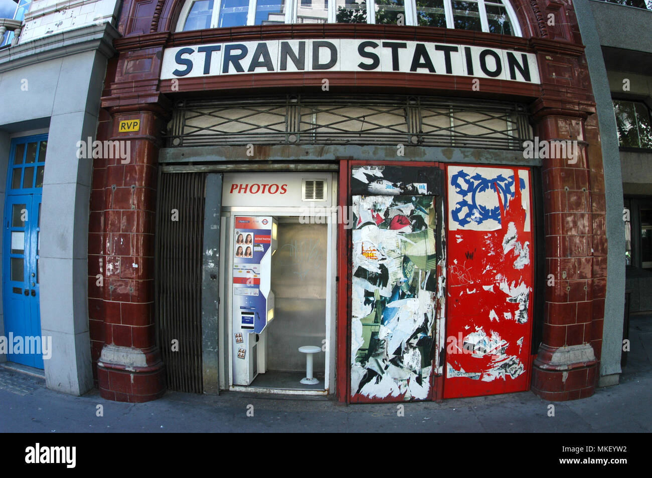 The old Strand tube station on the london underground Stock Photo - Alamy