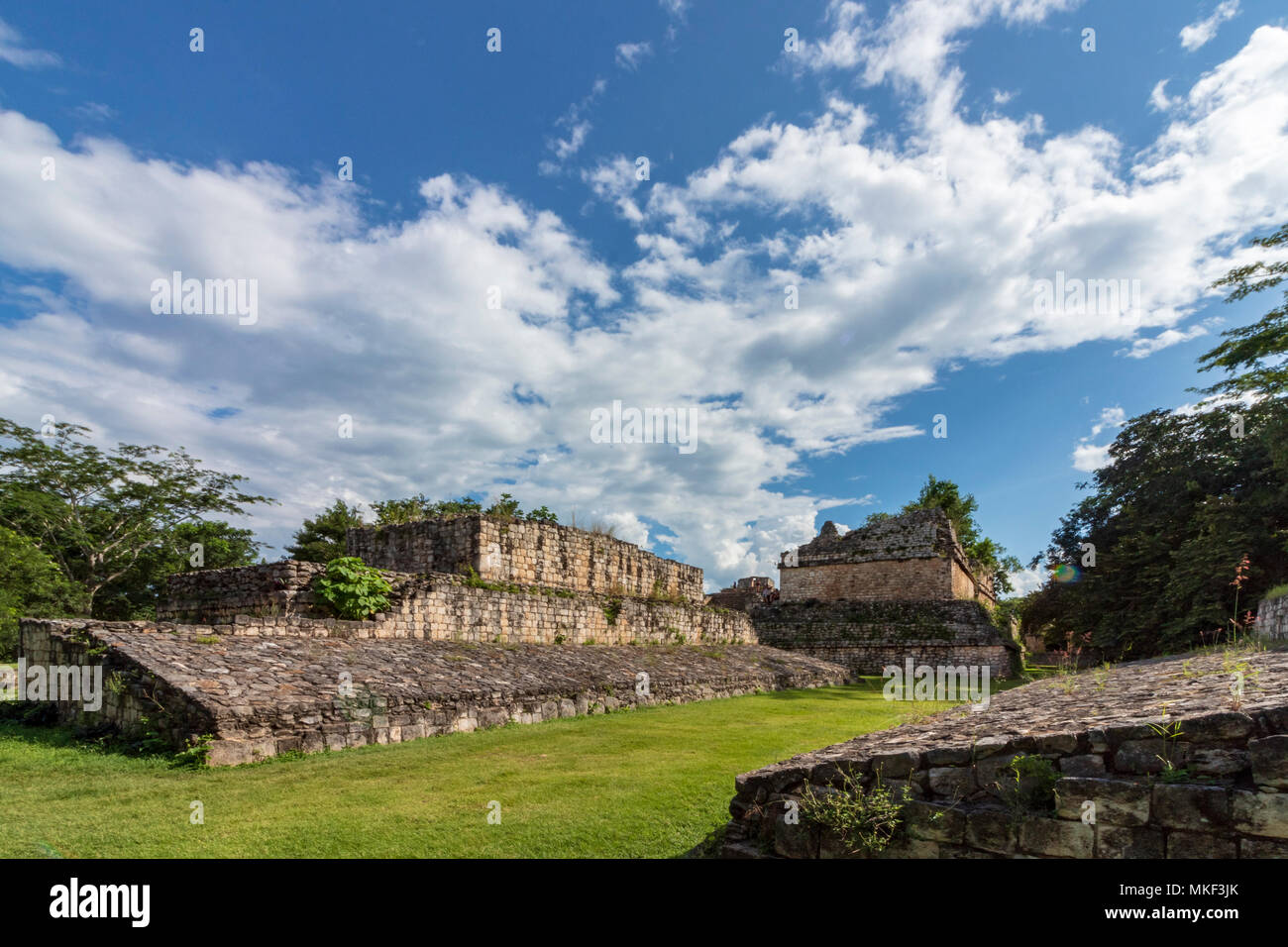 Mayan acropolis EkBalam in Mexico. These ruins are extremely well kept ...