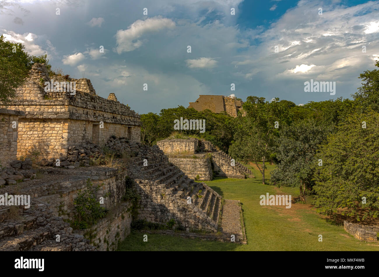 Mayan acropolis EkBalam in Mexico. These ruins are extremely well kept ...
