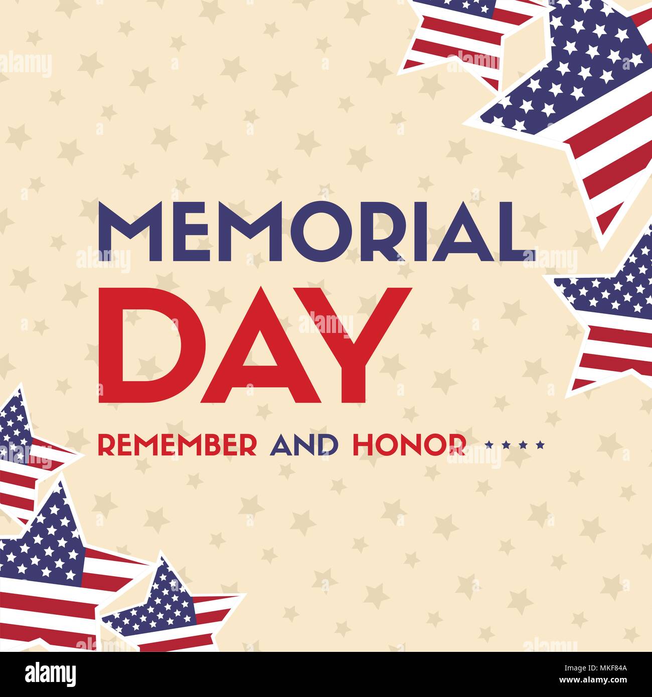 Happy memorial day greeting card with flag Stock Vector Image & Art - Alamy