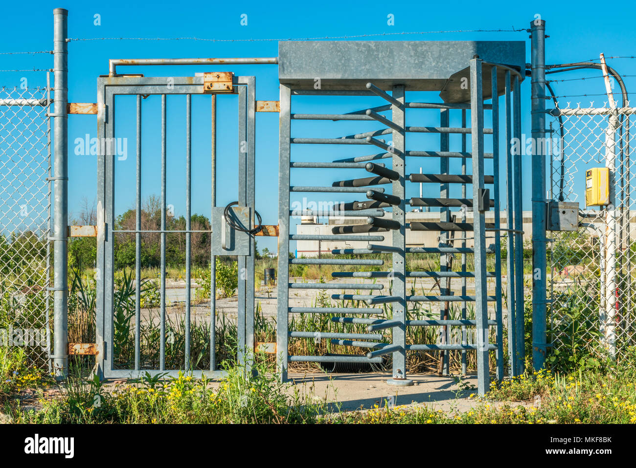 Industrial Metal Gate High Resolution Stock Photography and Images - Alamy