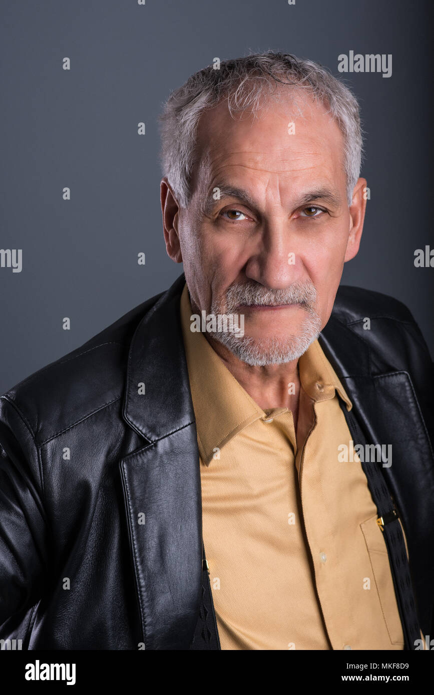 Old leather jacket hi-res stock photography and images - Alamy