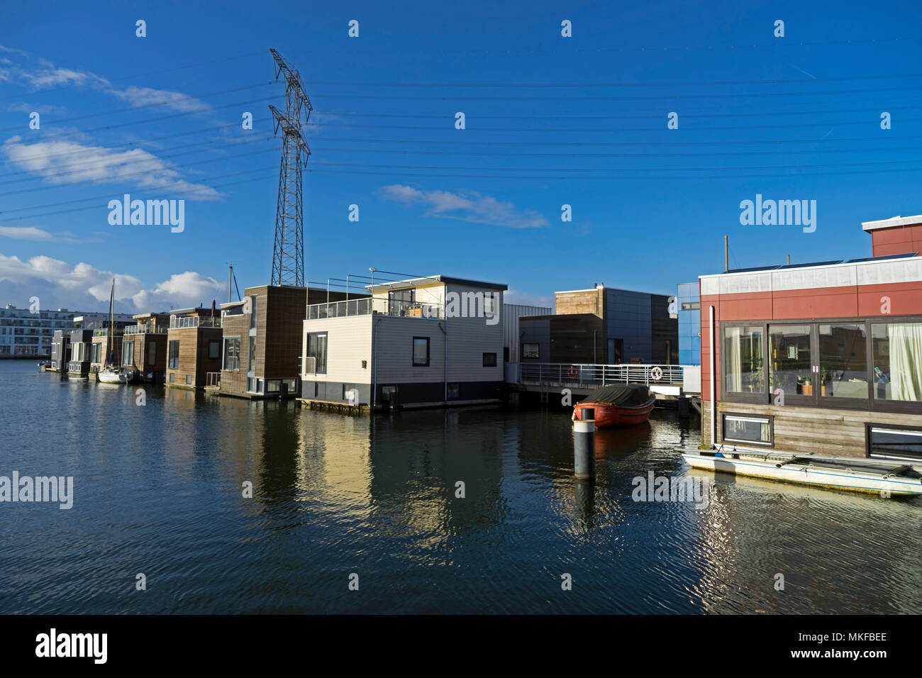 Floating house in the Ijburg district of Amsterdam, Holland ...