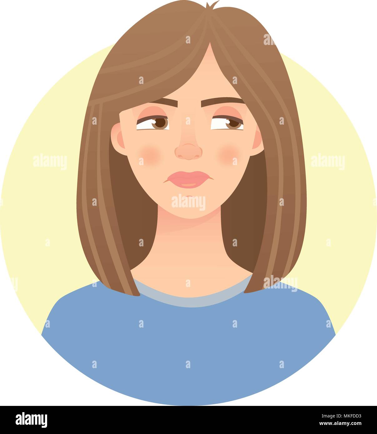 Doubt face Stock Vector Images - Alamy