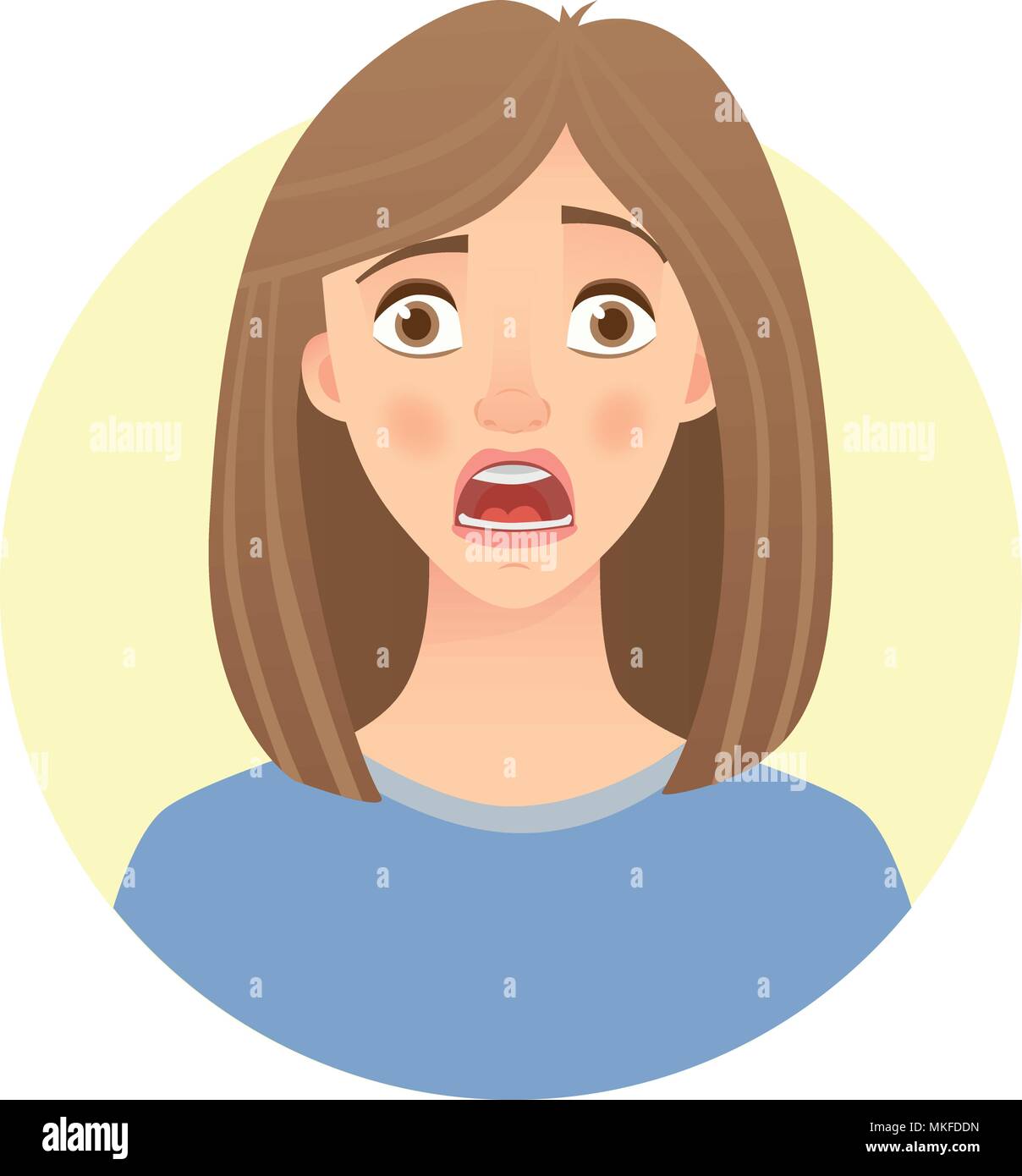 emotions of womans face Stock Vector Image & Art - Alamy