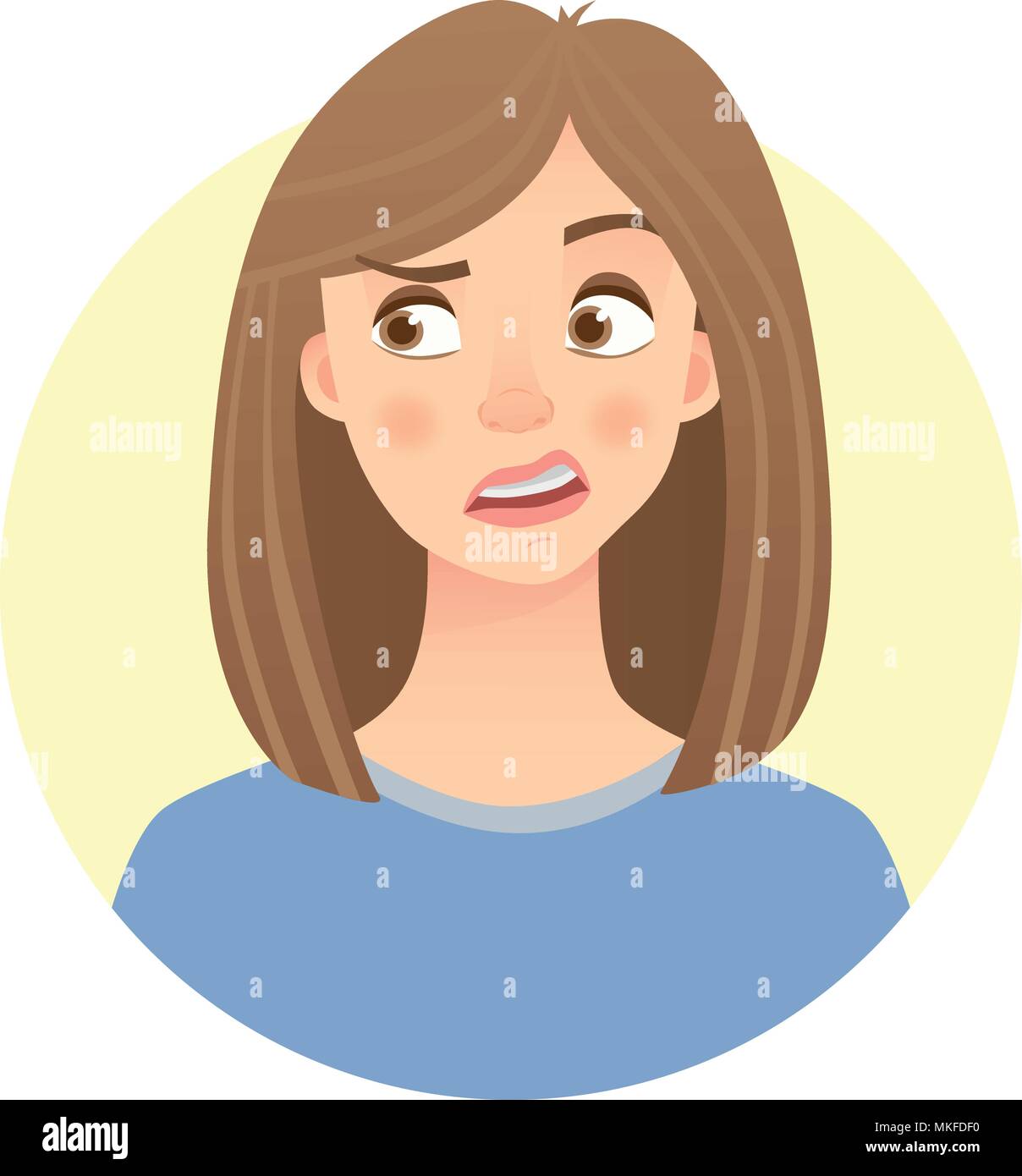 emotions of womans face Stock Vector Image & Art - Alamy