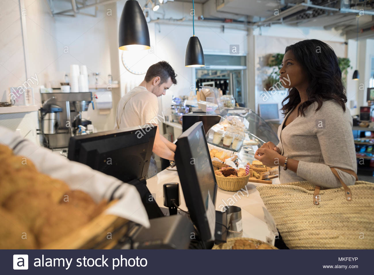 Supermarket counter bag hi-res stock photography and images - Alamy