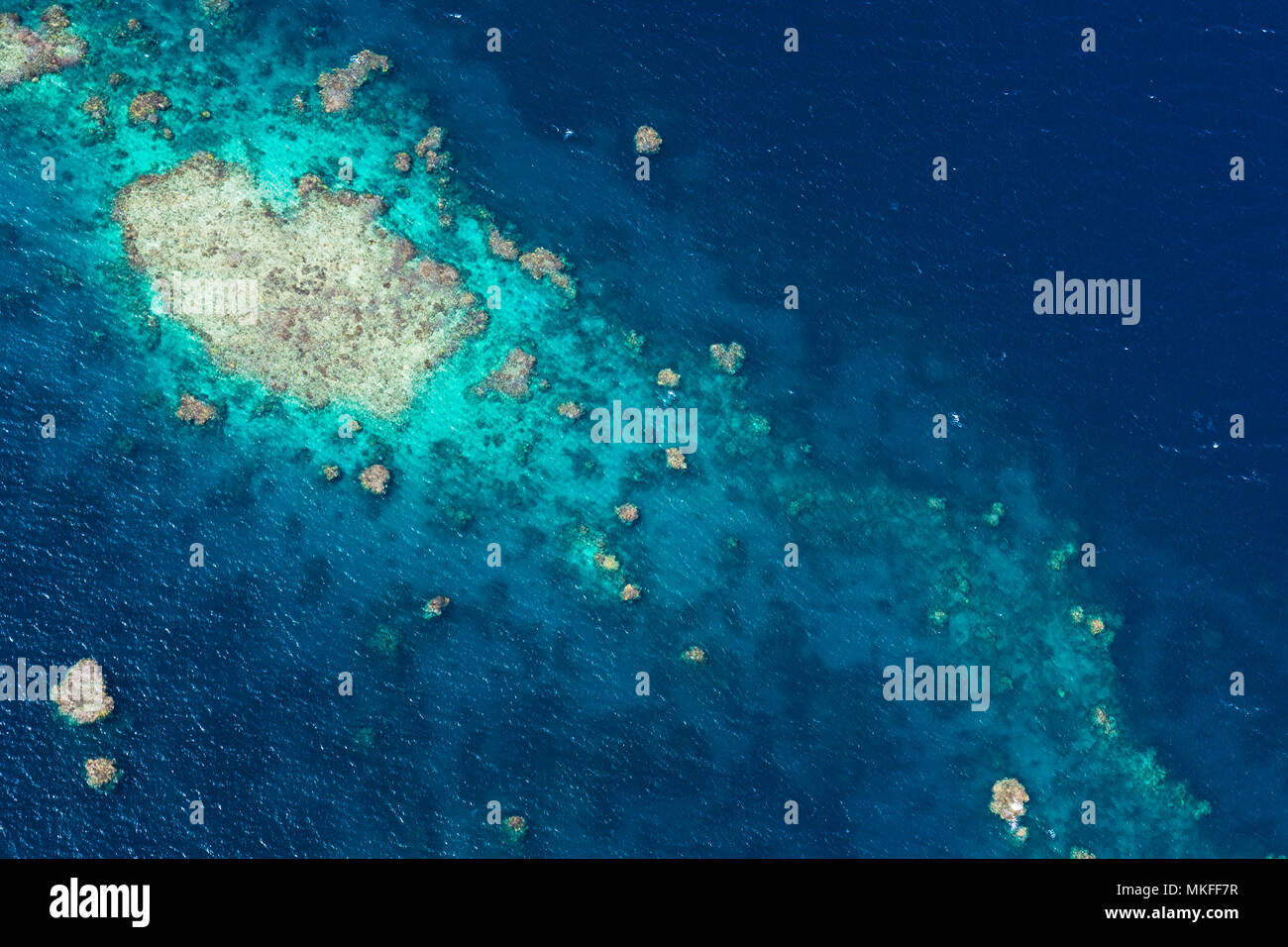 Aerial view of one of the many reefs of Mayotte Stock Photo - Alamy