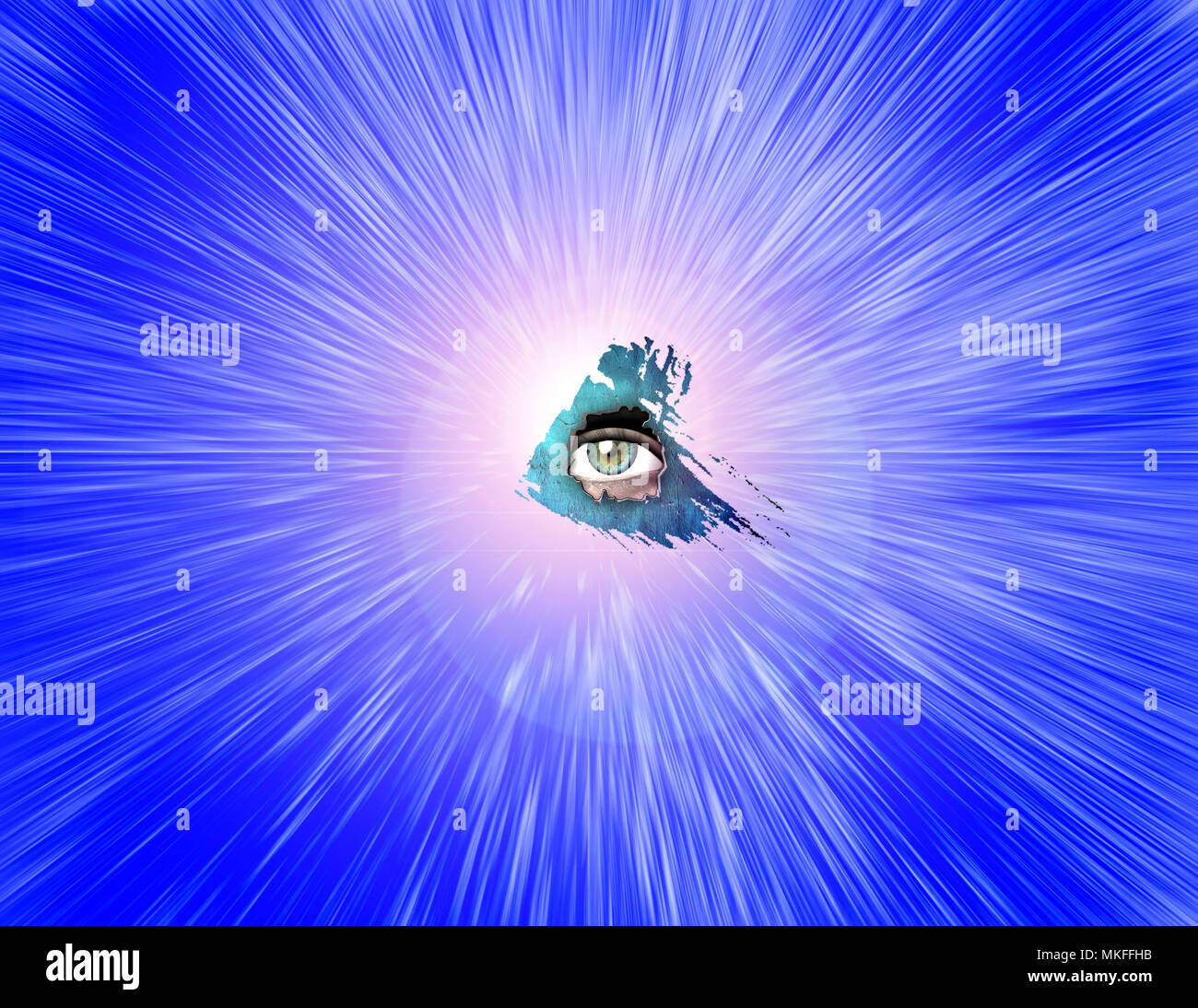 Surreal art. All-seeing eye Stock Photo - Alamy