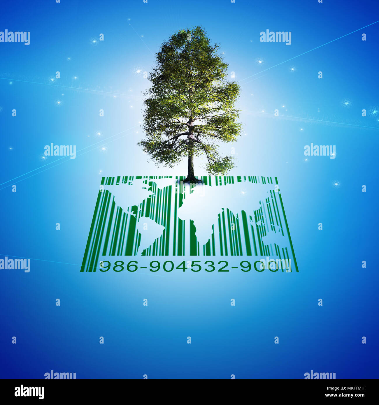Tree barcode hi-res stock photography and images - Alamy