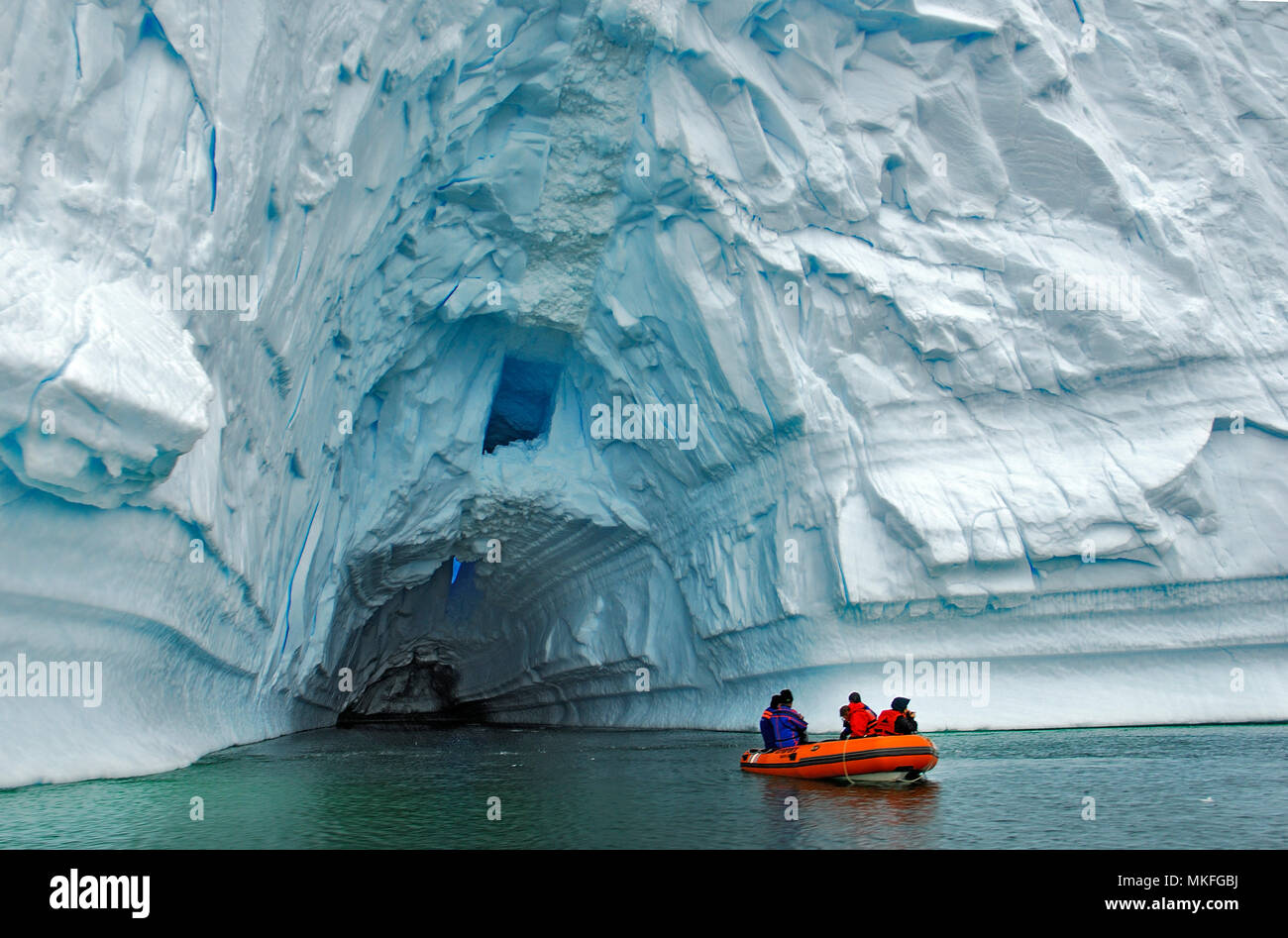 Iceberg boat tunnel hi-res stock photography and images - Alamy