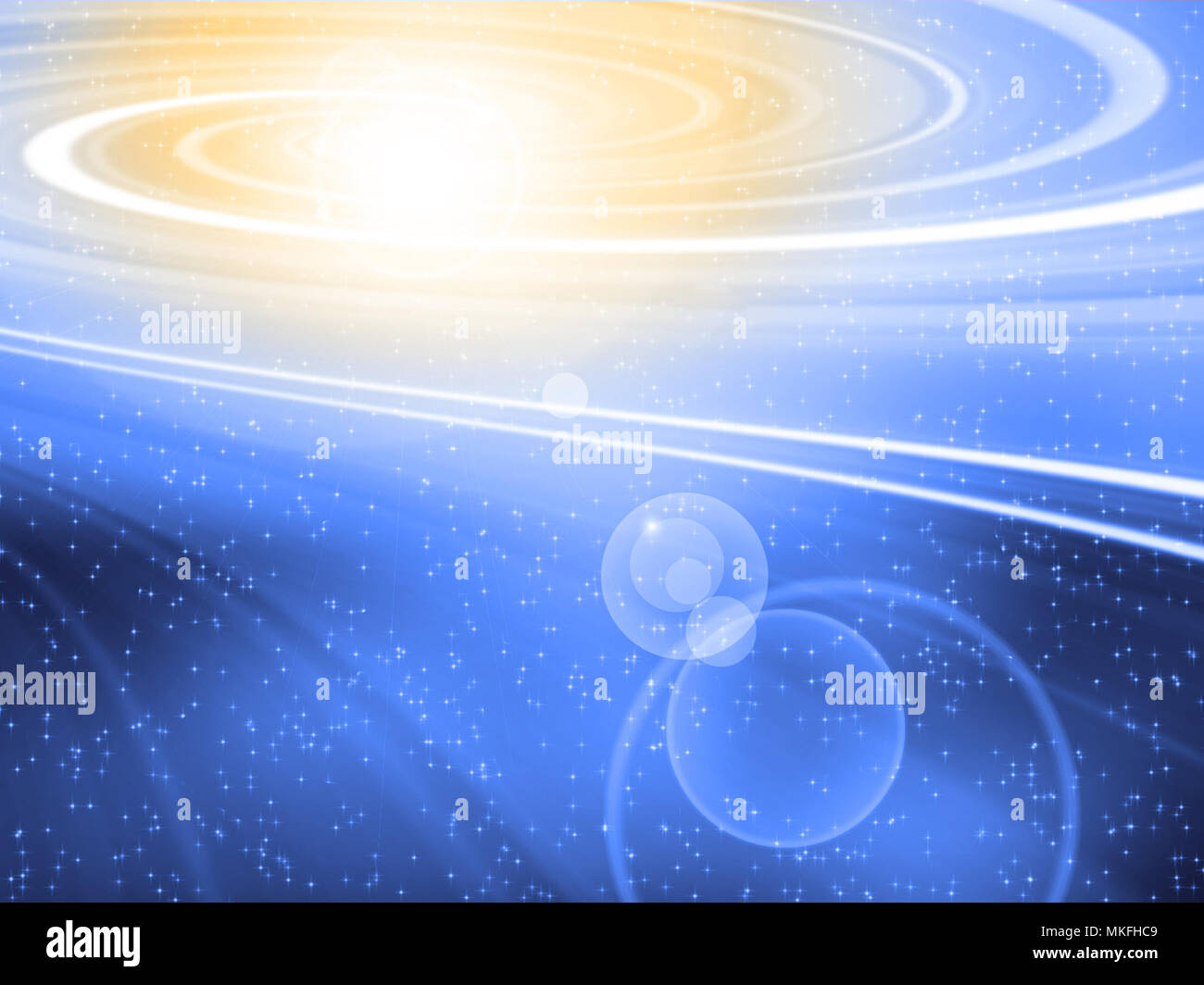Bright sun in endless space Stock Photo - Alamy