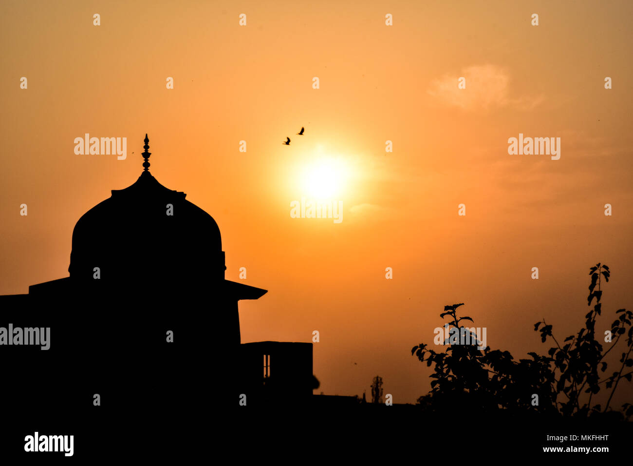 Sunset in Agra Stock Photo - Alamy
