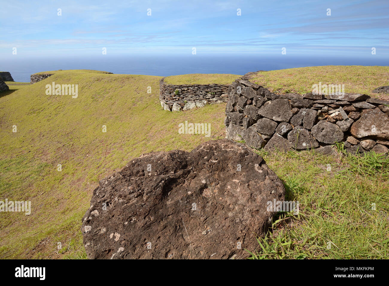 Orongo Site, Stone Village and Ceremonial Center, Easter Island, Chile ...