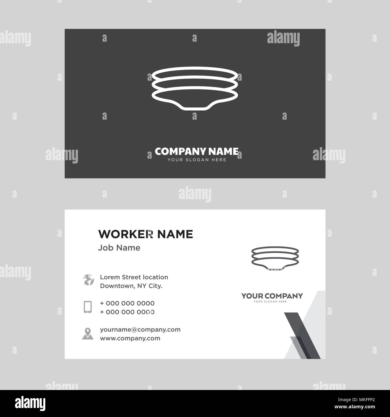 Dishes business card design template, Visiting for your company, Modern ...