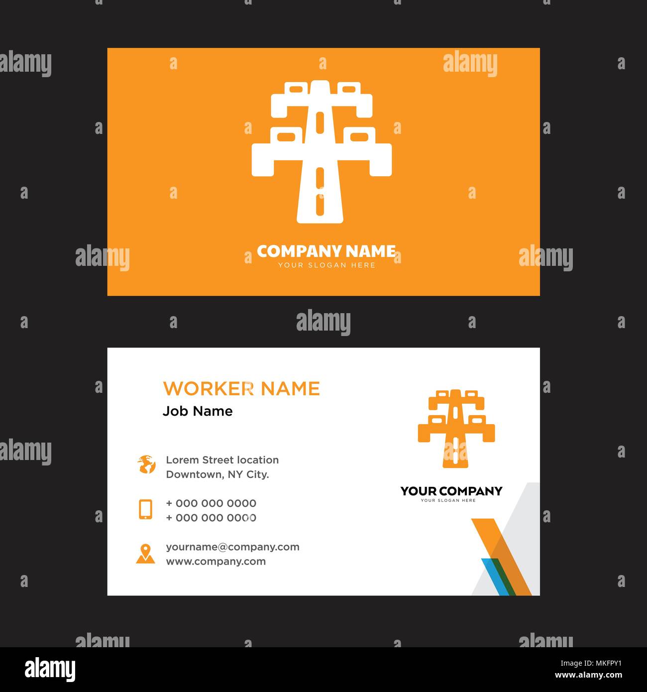 Highway business card design template, Visiting for your company ...