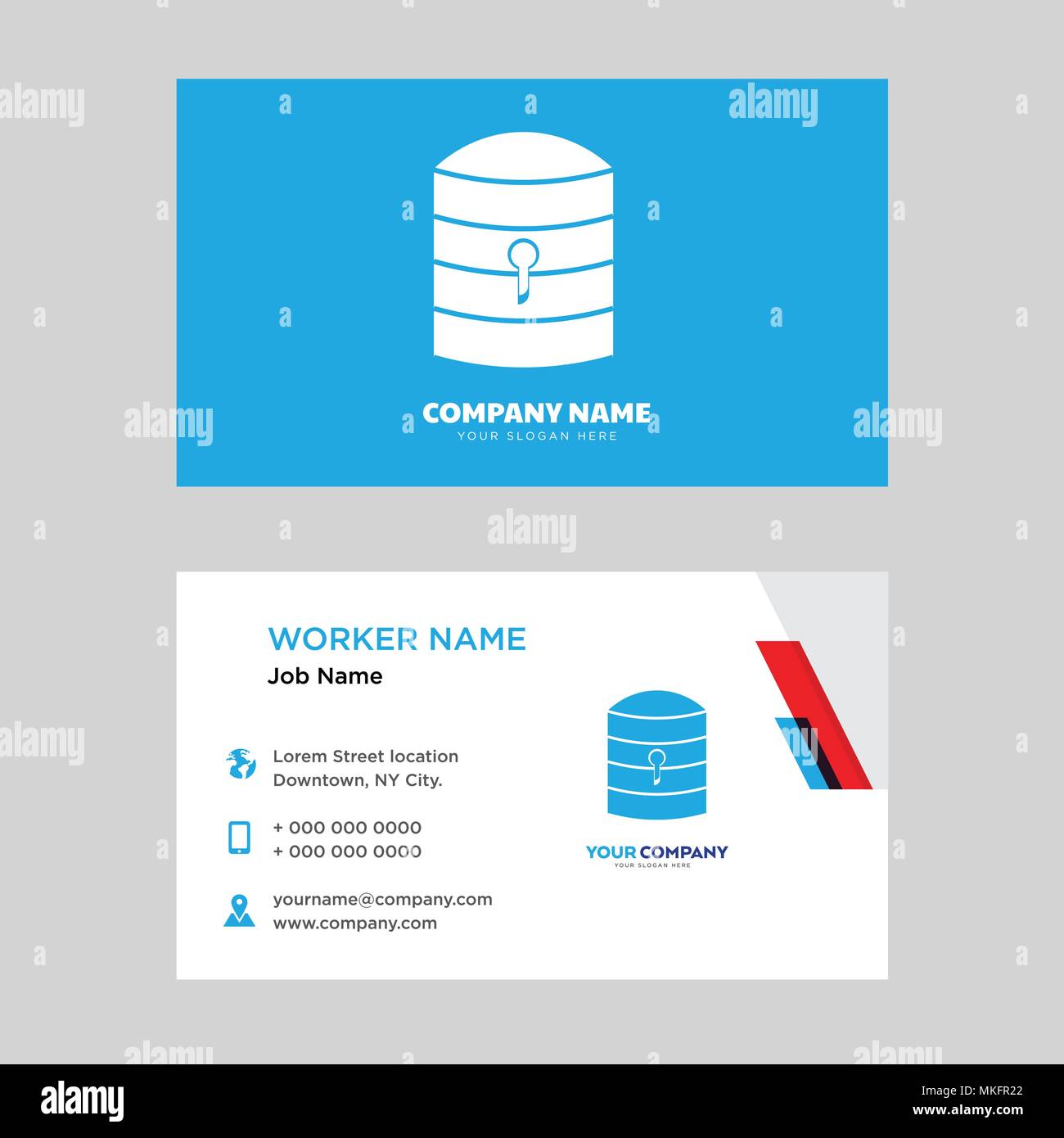 Server key business card design template, Visiting for your company ...