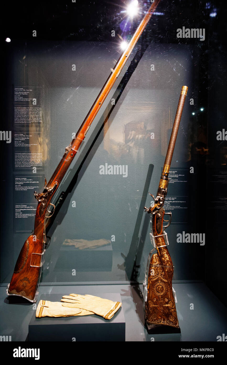 Napoleonic flintlock hunting hunting rifles Stock Photo - Alamy