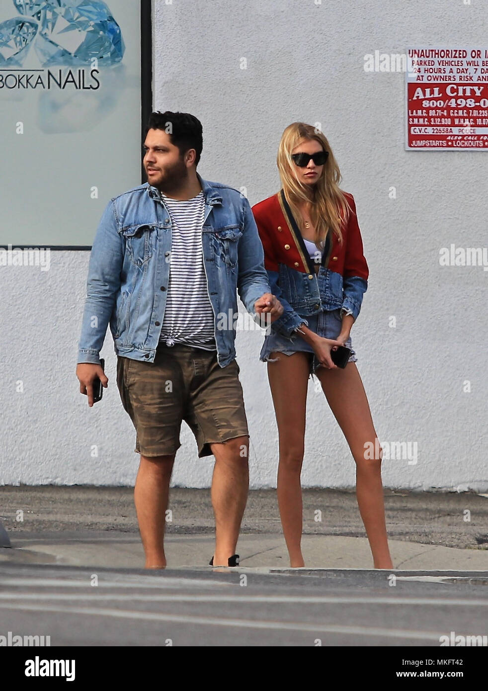 Stella Maxwell leaves a nail salon with her friend Featuring: Stella ...