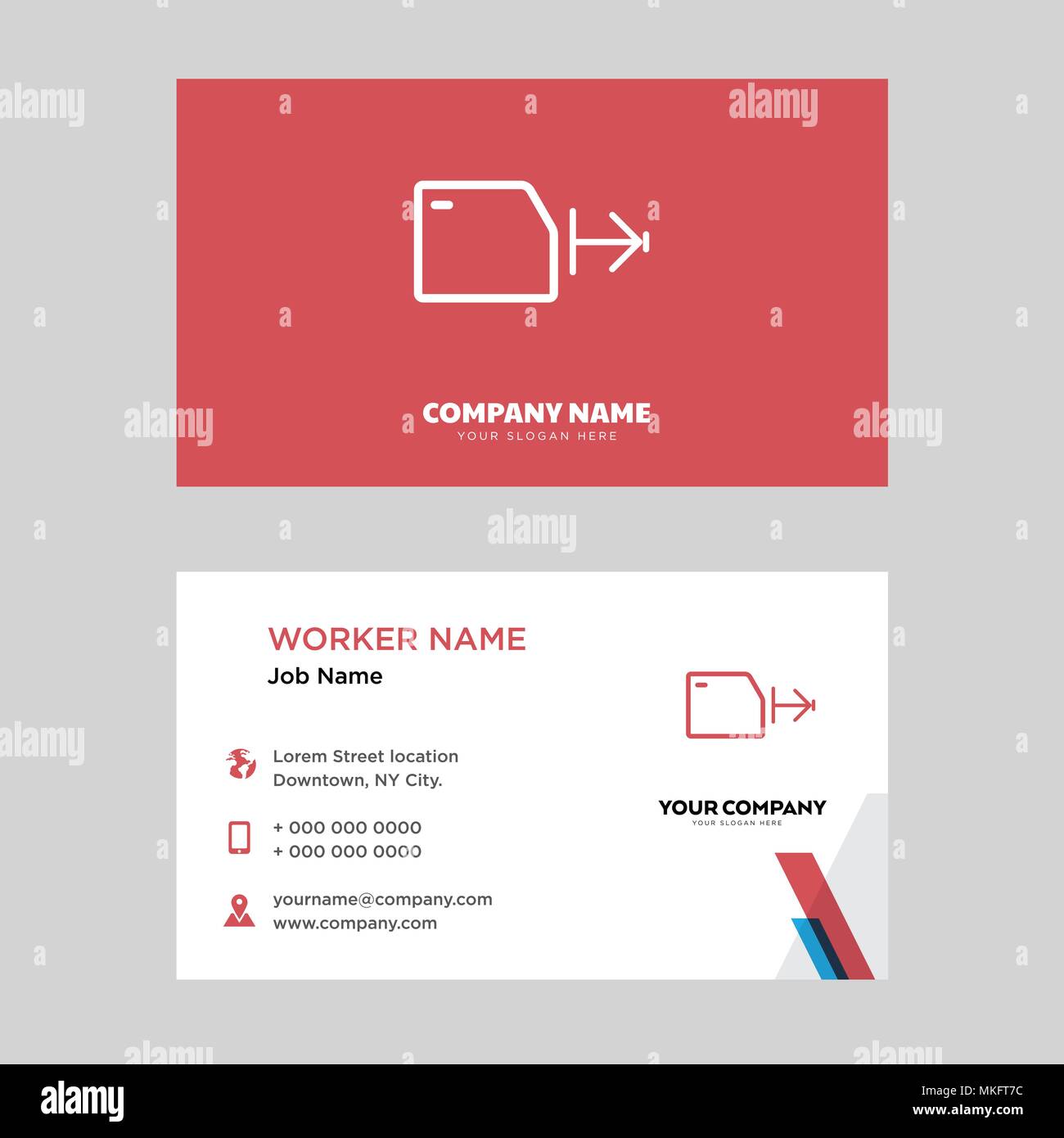 Folder business card design template, Visiting for your company, Modern ...