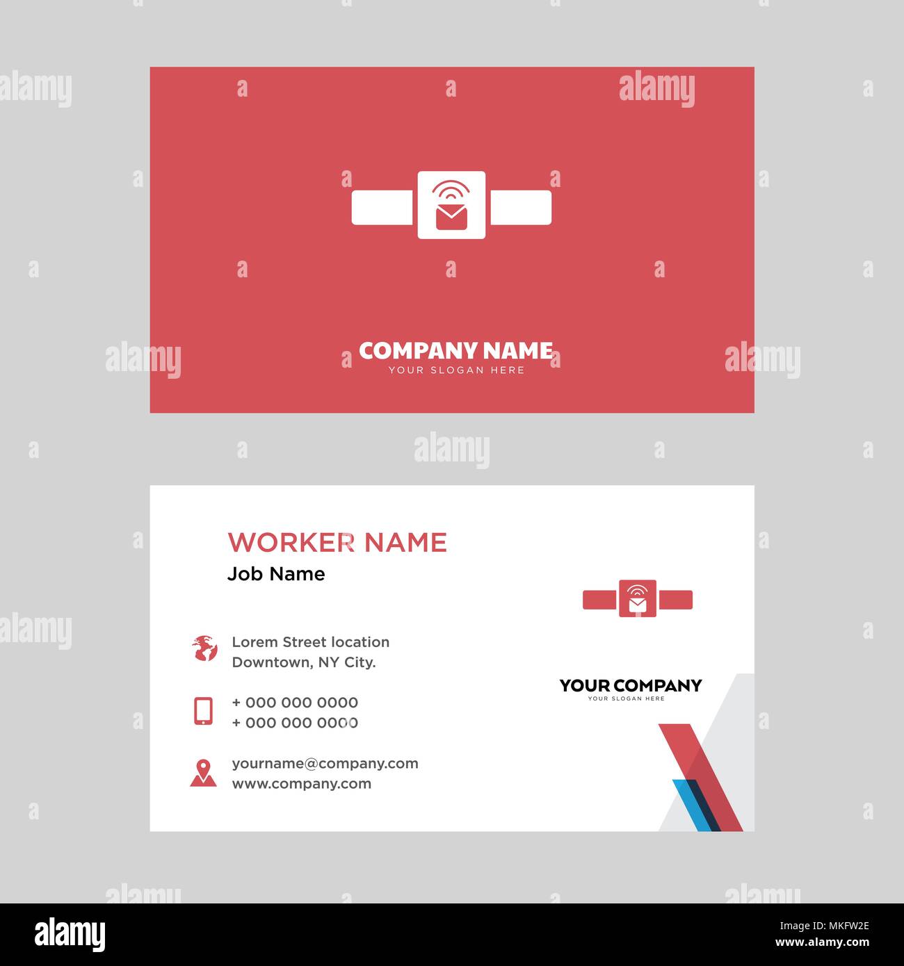 Smartwatch business card design template, Visiting for your company ...