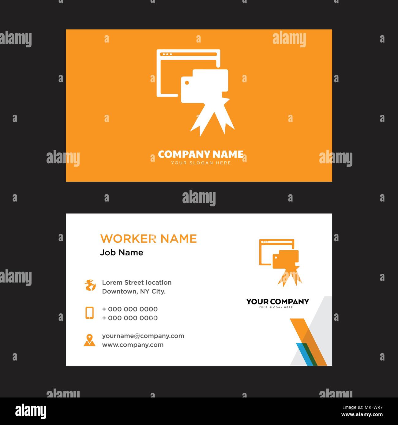 Browser business card design template, Visiting for your company ...