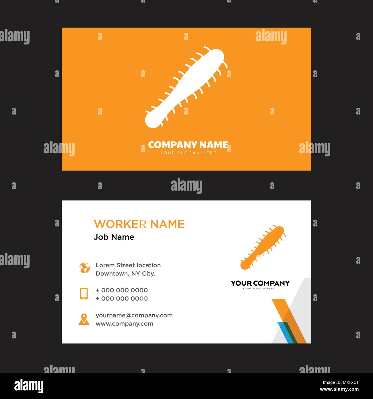 Three Bacteria business card design template, Visiting for your company ...