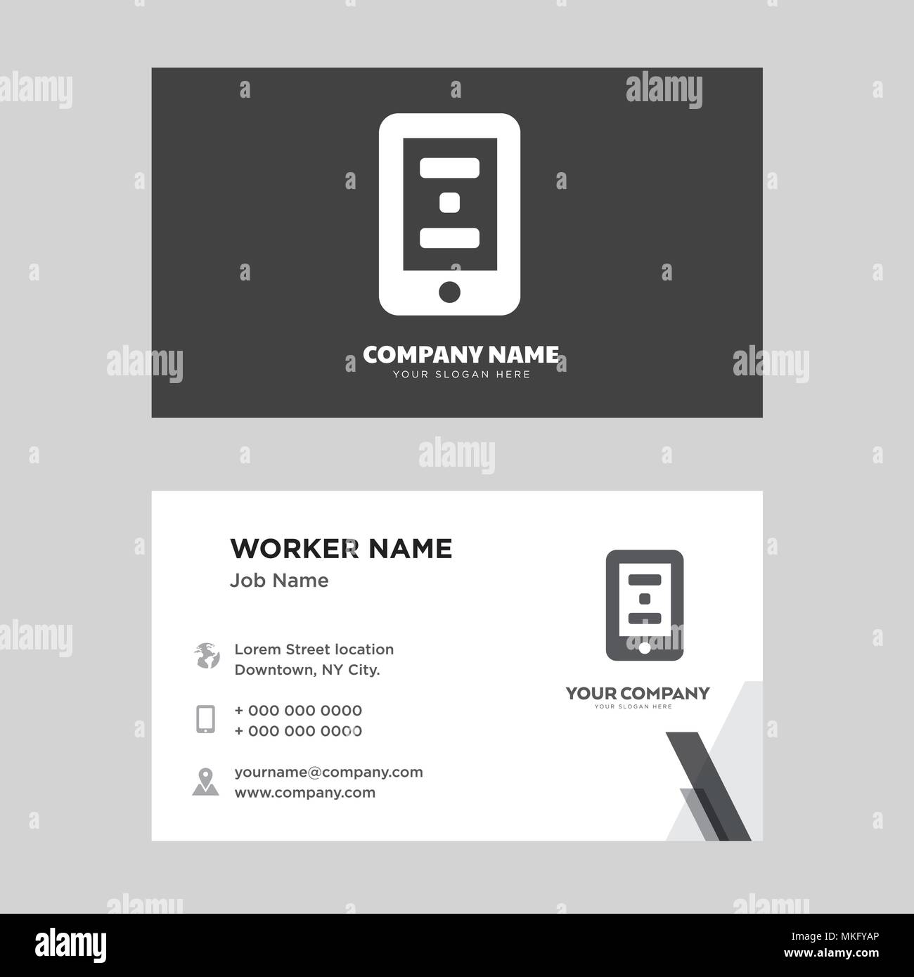 Smartphone business card design template, Visiting for your company ...