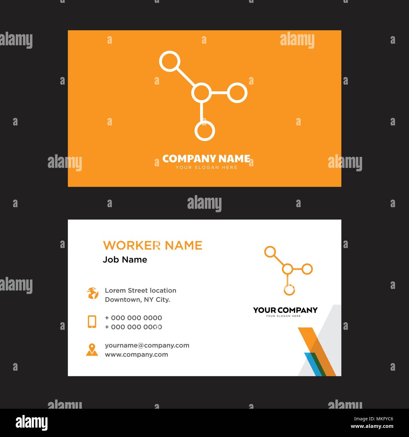 Connection business card design template, Visiting for your company ...
