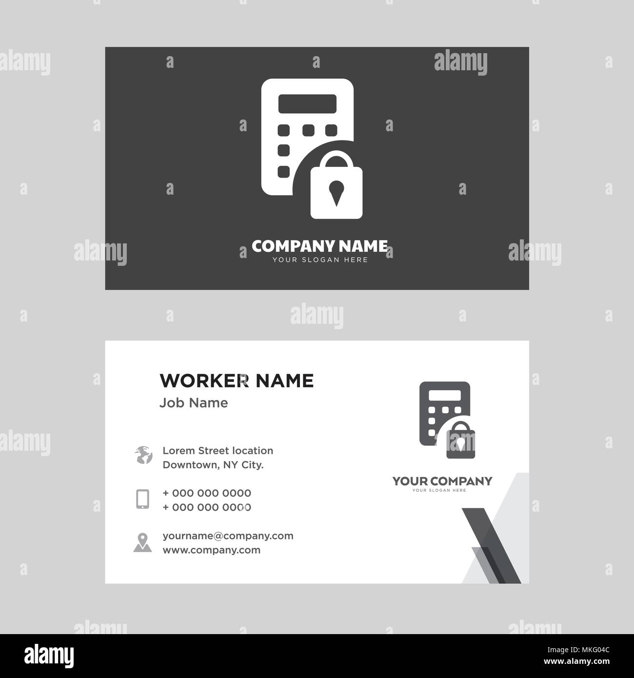 Security business card design template, Visiting for your company ...