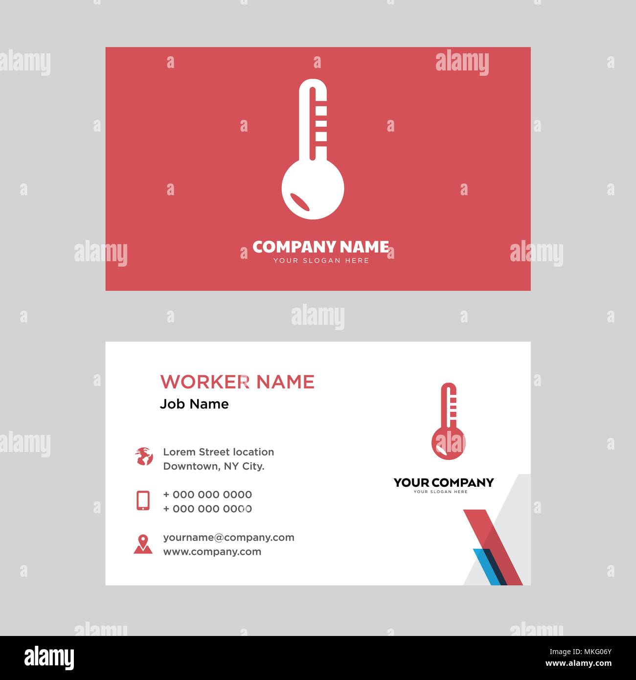 Low Temperature business card design template, Visiting for your ...